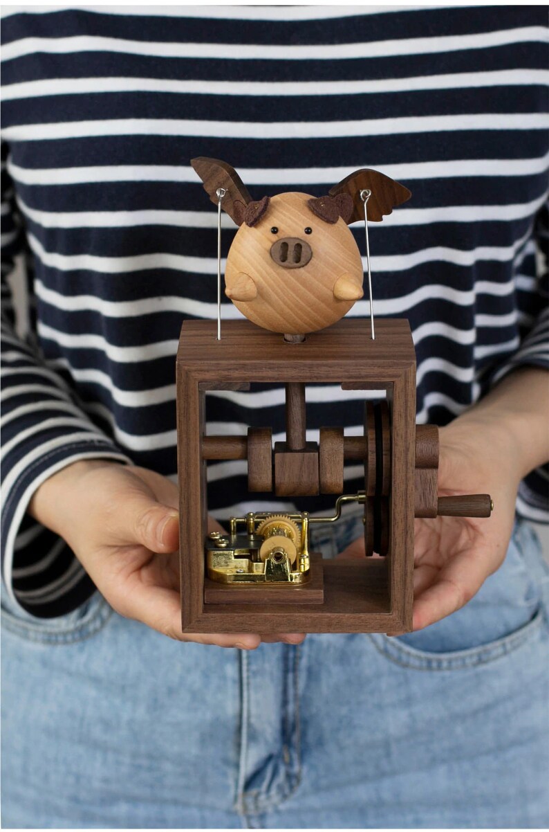 Flying Pig Automata DIY Music Box Home Decoration Music - Etsy
