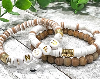 Bracelets for Women Personalized Heishi Bead Bracelet Custom - Etsy