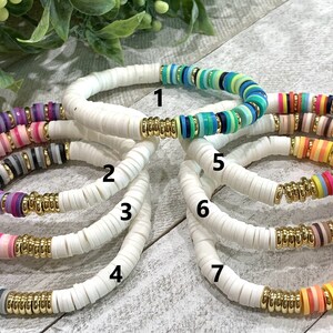 Bracelet for Women Beaded, Heishi Bead Bracelet Stack Custom, Boho Jewelry Set, Handmade Bead ...