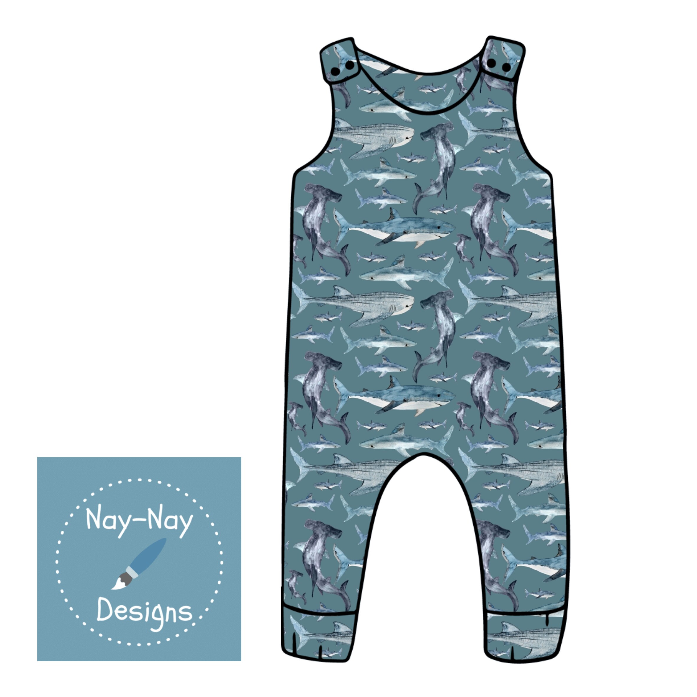 Seamless Fabric Design Sharks - Etsy