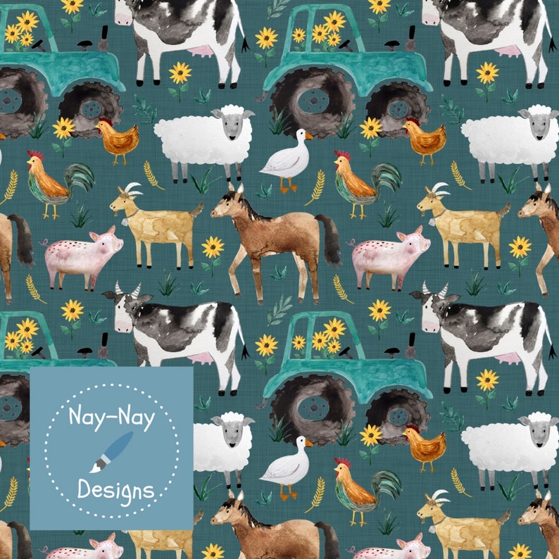Farm Animals Seamless Design - Etsy