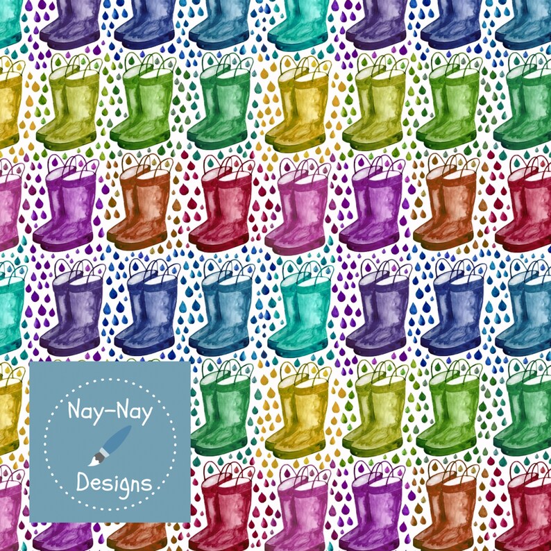 Wellies Boots Seamless Design - Etsy