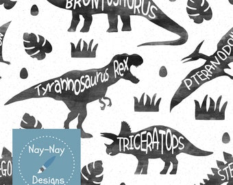 Dino Stripes, Dinosaur Seamless Pattern, Surface Pattern, Non Exclusive ...