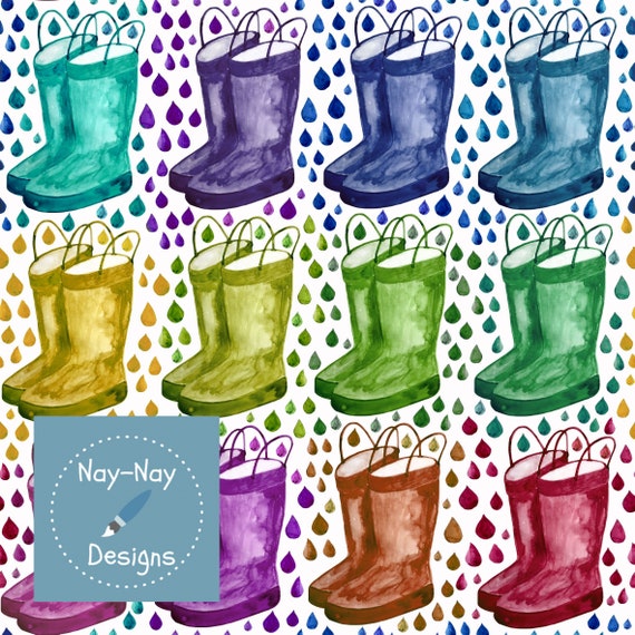 Wellies Boots Seamless Design - Etsy