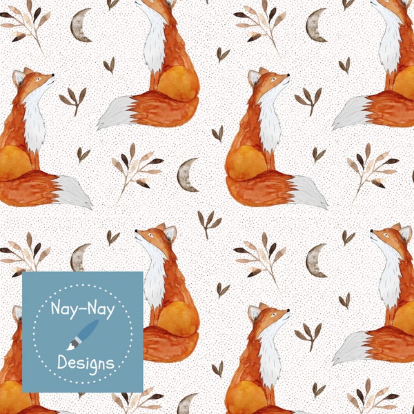 Fox Print Fabric - Etsy