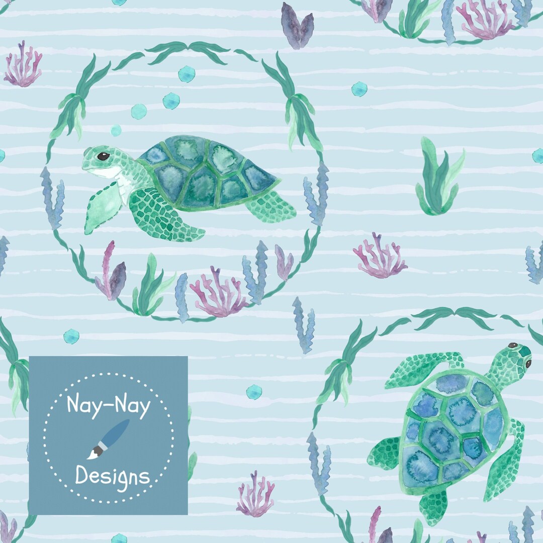 Seamless Fabric Design Turtles - Etsy