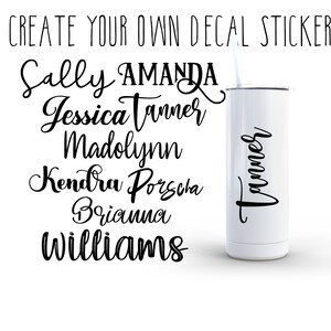 Personalized Name Stickers for Kids, Water Bottles Tumbler Cup ...