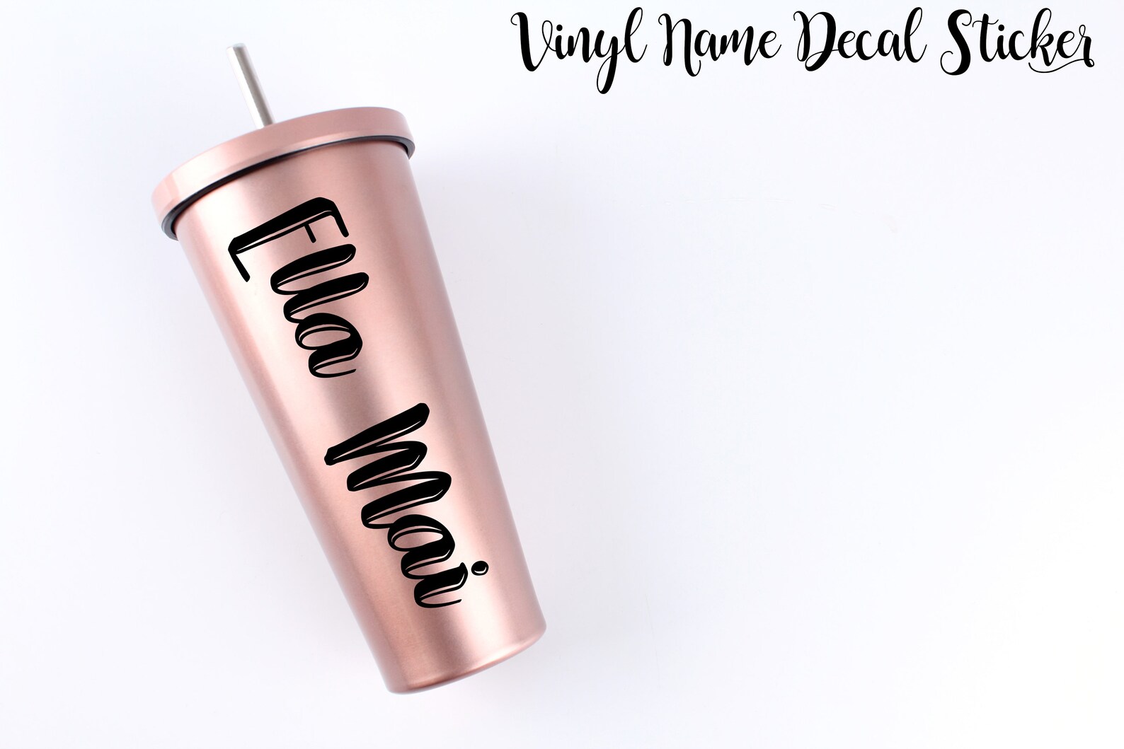Name Decal Sticker for Water Bottle, Tumbler Cups, Hydro Flask - Vinyl ...