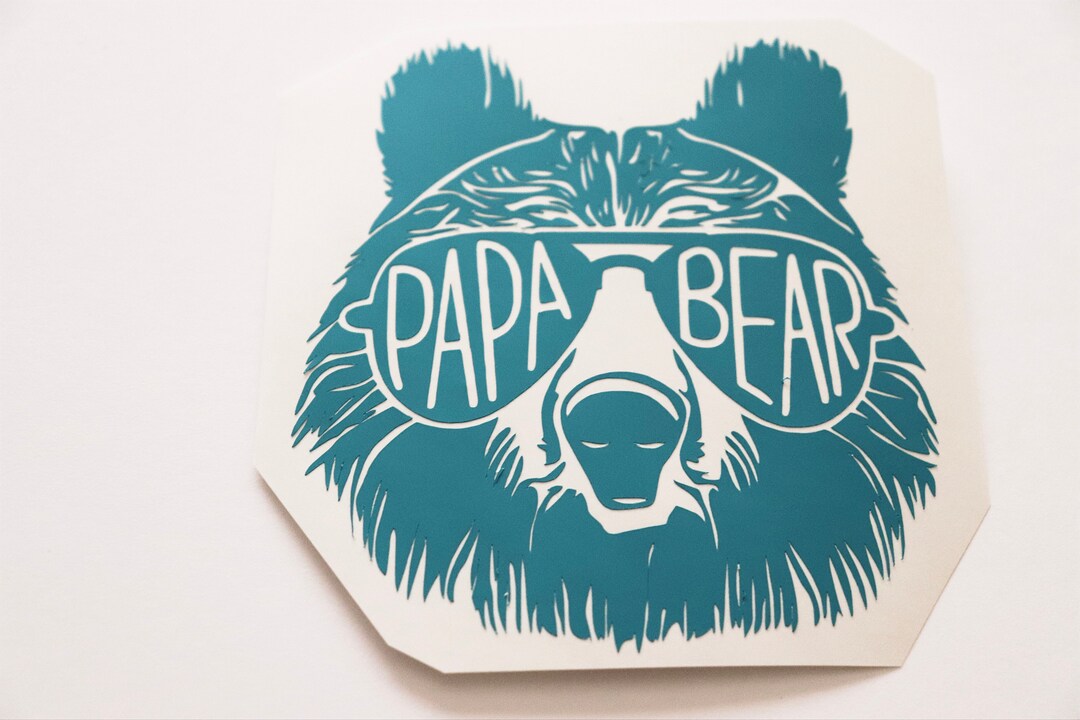 Papa Bear Decal Sticker for Mugs Yeti Cups Laptop Tumbler Cup Decal ...