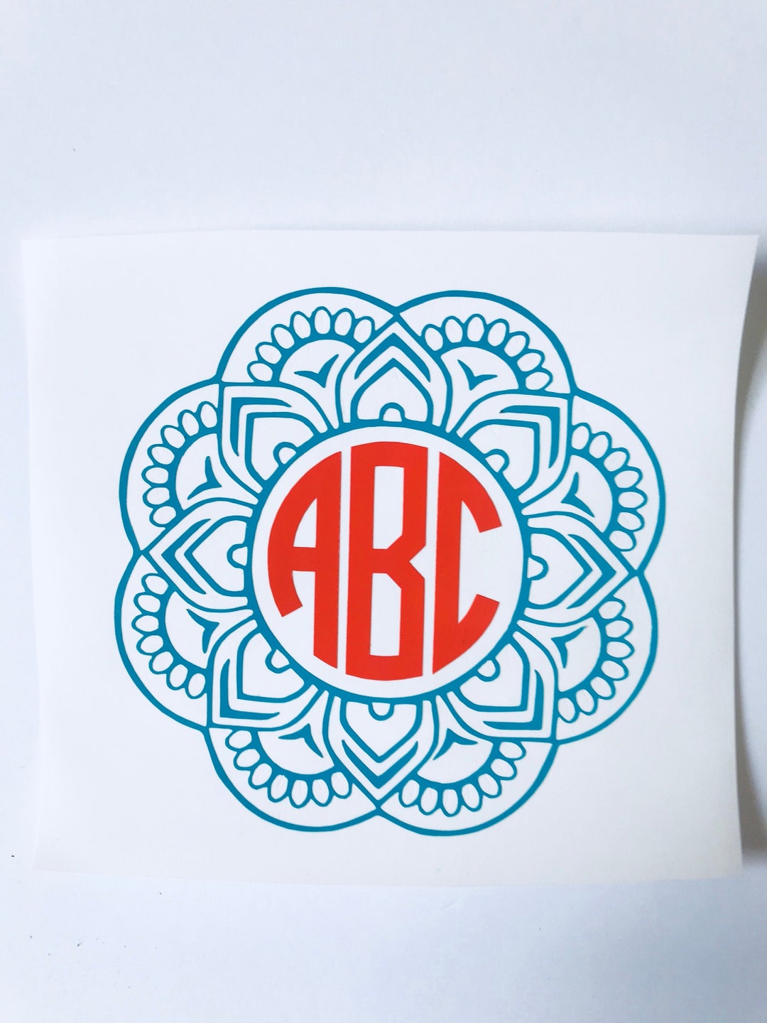 Mandala Monogram Decal Sticker for | Yeti | Tumbler Cup | Laptop ...