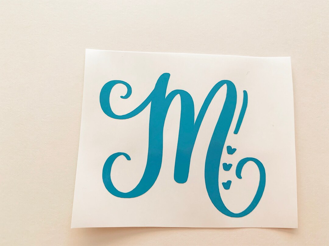 Monogram Decal Sticker - Initial Letter Monogram Vinyl Decal Sticker ...