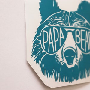 Papa Bear Decal Sticker for Mugs Yeti Cups Laptop Tumbler Cup Decal ...