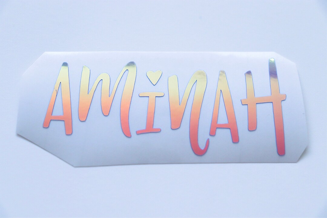 Holographic Name Sticker Decal, Vinyl Name Sticker for Tumbler Cups ...