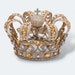 Crown of Isabela II of Spain, 925 Sterling Silver Cz Zircon Yellow ...