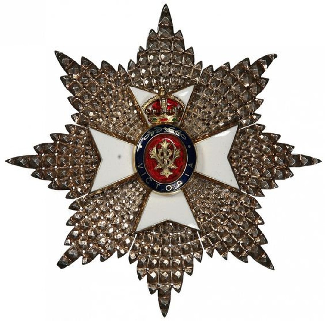 Royal Victorian Order , Grand Star Cross in 925 Sterling Silver Enamel ...
