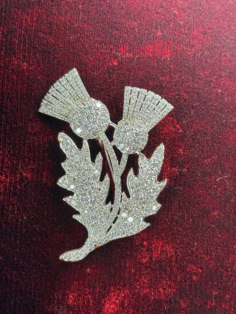 Queen Elizabeth , Queen Mother Scottish Thistle Brooch , Flower Brooch ...