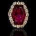 Victorian Inspired 2.70 Ctw Natural Diamond & Ruby 9k Gold Ring for Her ...