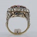 Victorian Art Vintage Cubic Zirconia 1.00ctw Manmade Ruby and Blue ...