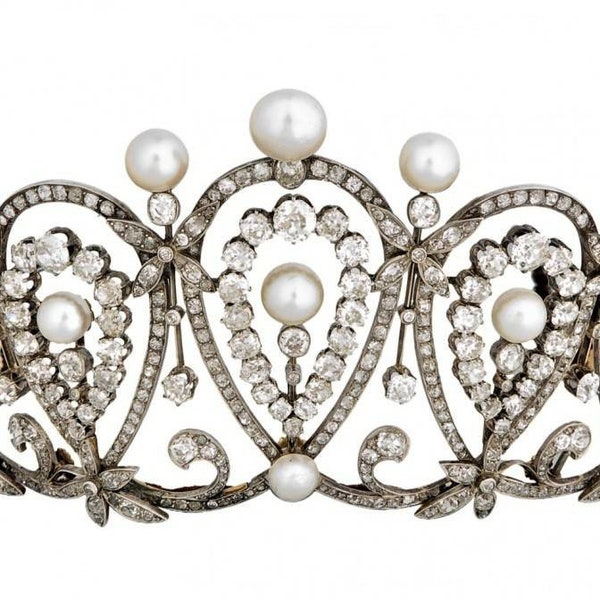 Diamond and Pearl Tiaras - Etsy