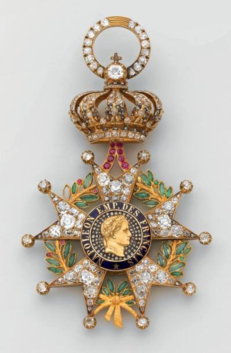 The French Order Legion of Honour Replica , Napoleon Badge , 925 ...