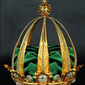 Imperial Crown of Brazil Replica, 925 Sterling Silver, CZ Zircon - Etsy