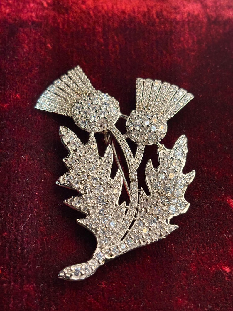 Queen Elizabeth , Queen Mother Scottish Thistle Brooch , Flower Brooch ...