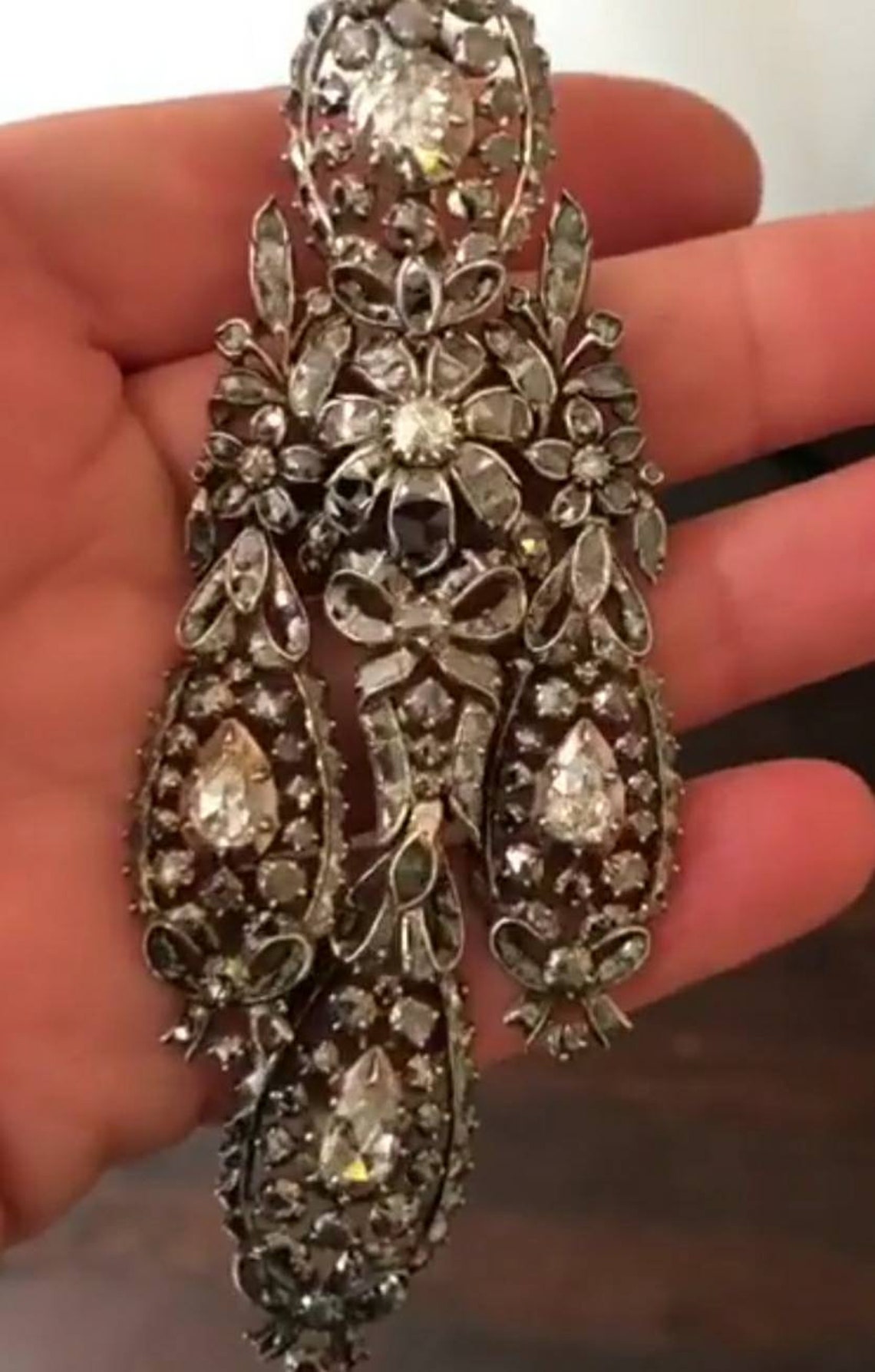 Vintage Style 18th Century Rose Cut Diamond 925 Sterling - Etsy