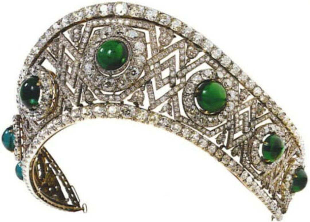 Grand Duchess Elizabeth Feodorovna Emerald Tiara" , Replica in 925 ...