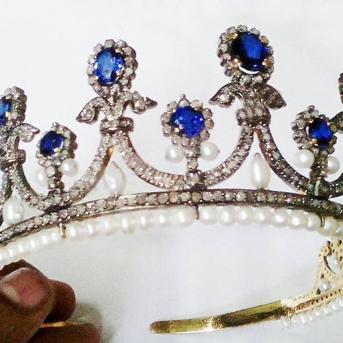 925 Sterling Silver Tiara Crown - Etsy