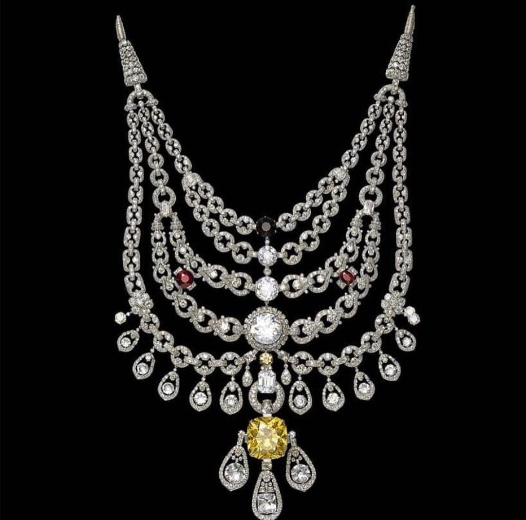 The Famous Patiala Ceremonial Necklace , Iconic Patiala Necklace ...
