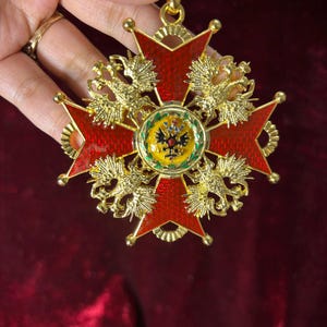 Royal Order Badge 925 Silver Enamel Imperial Order Egale Badge Brooch ...