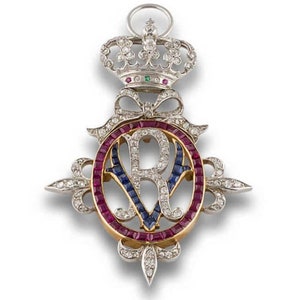 Queen Victoria Eugenia's of Spain Badge Brooch Replica Sterling Silver ...