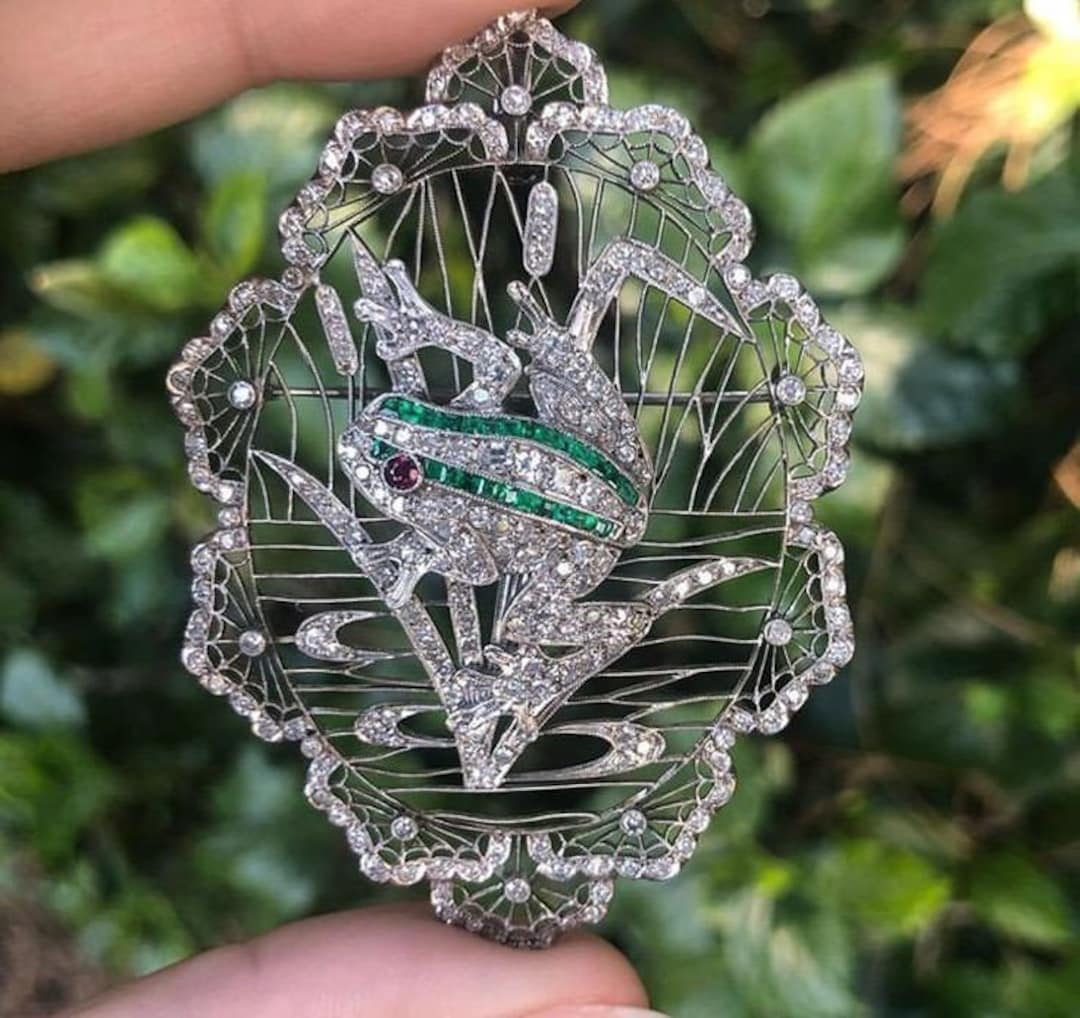 Vintage Inspired Art Deco Inspired CZ Zircon Mera 925 Sterling Silver ...