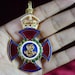British Royal Order of Merit Badge, Sterling Silver Enamel Pendant - Etsy