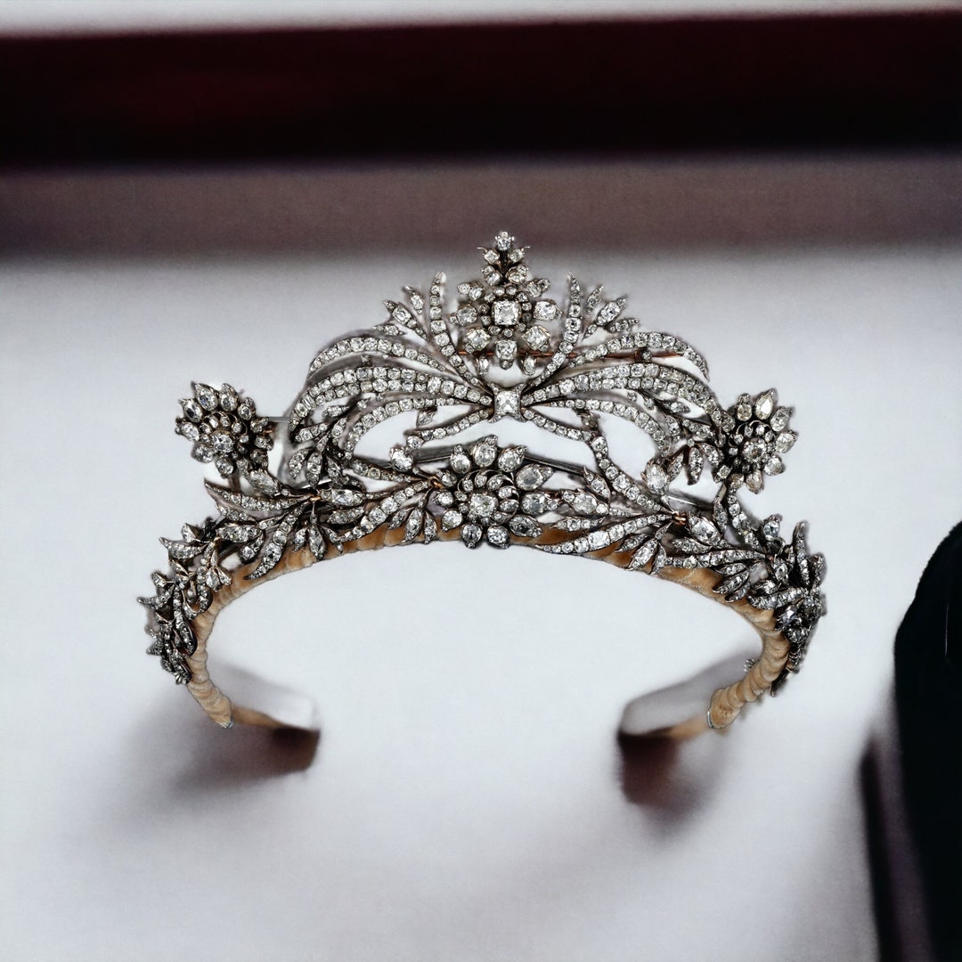 Vintage Victorian Bridal Tiara Crown, 925 Silver the Fitzwilliam Tiara ...