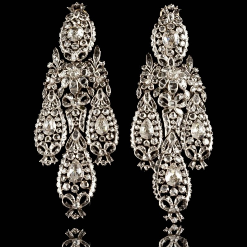 Vintage Style 18th Century Rose Cut Diamond 925 Sterling - Etsy