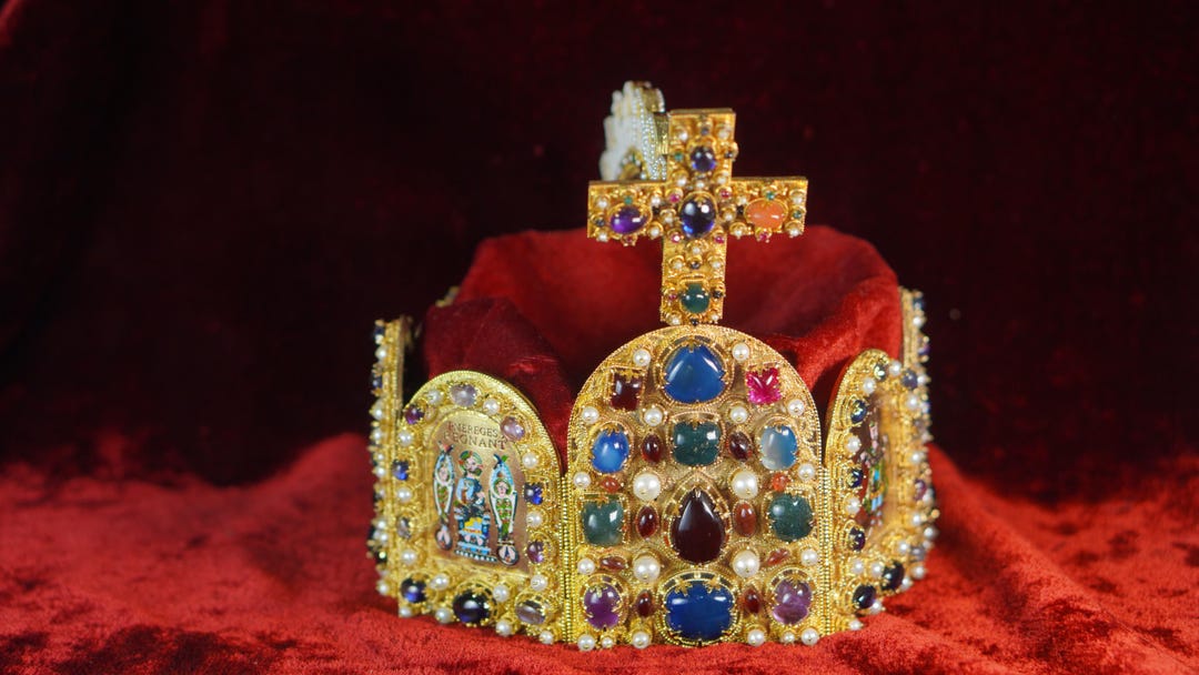 Imperial Holy Roman Emperor Crown: Gemstone Enamel Brass Crown - Etsy