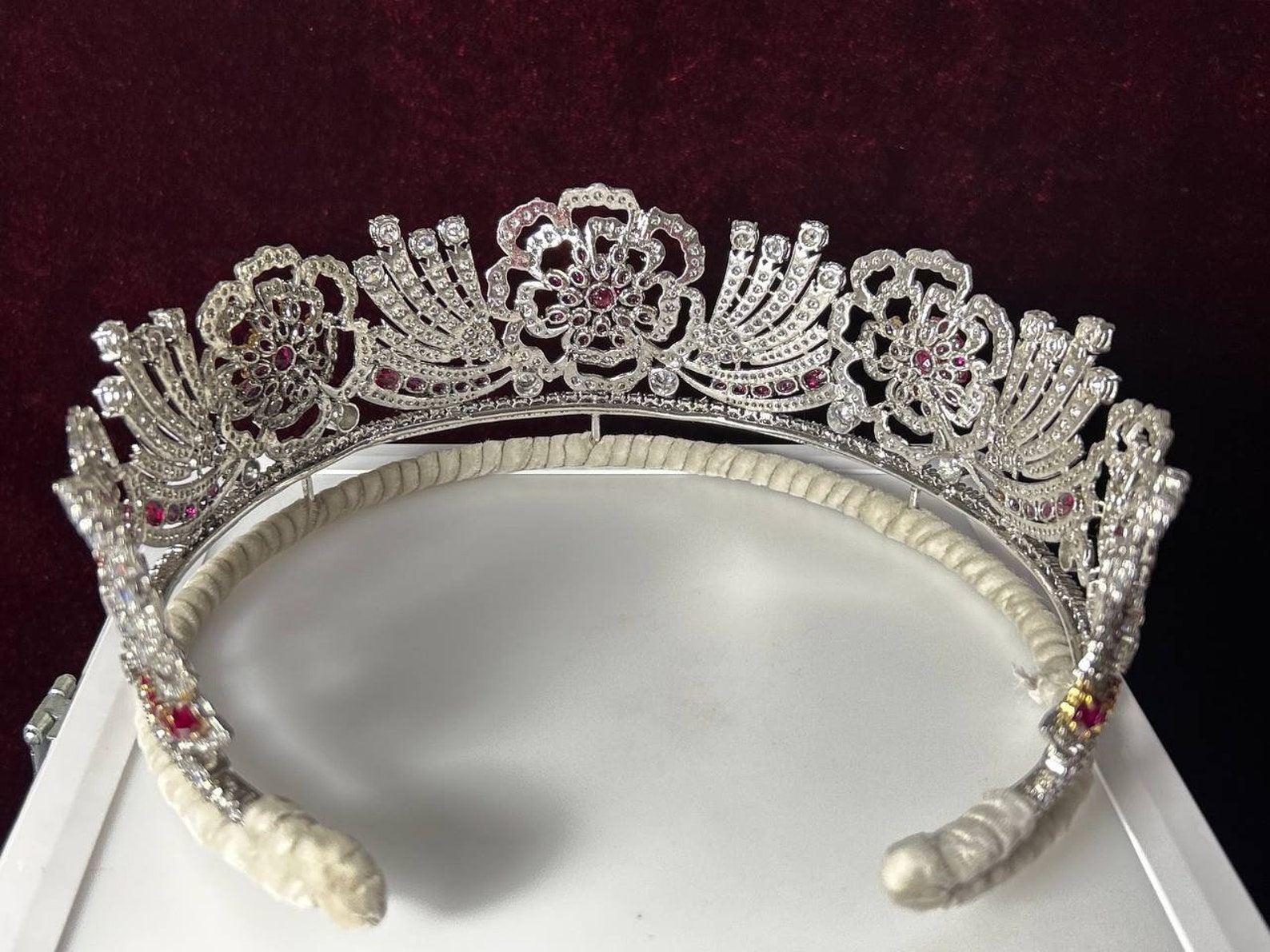 Royal Burmese Ruby Floral Tiara Victorian Inspired Queen Elizabeth II ...