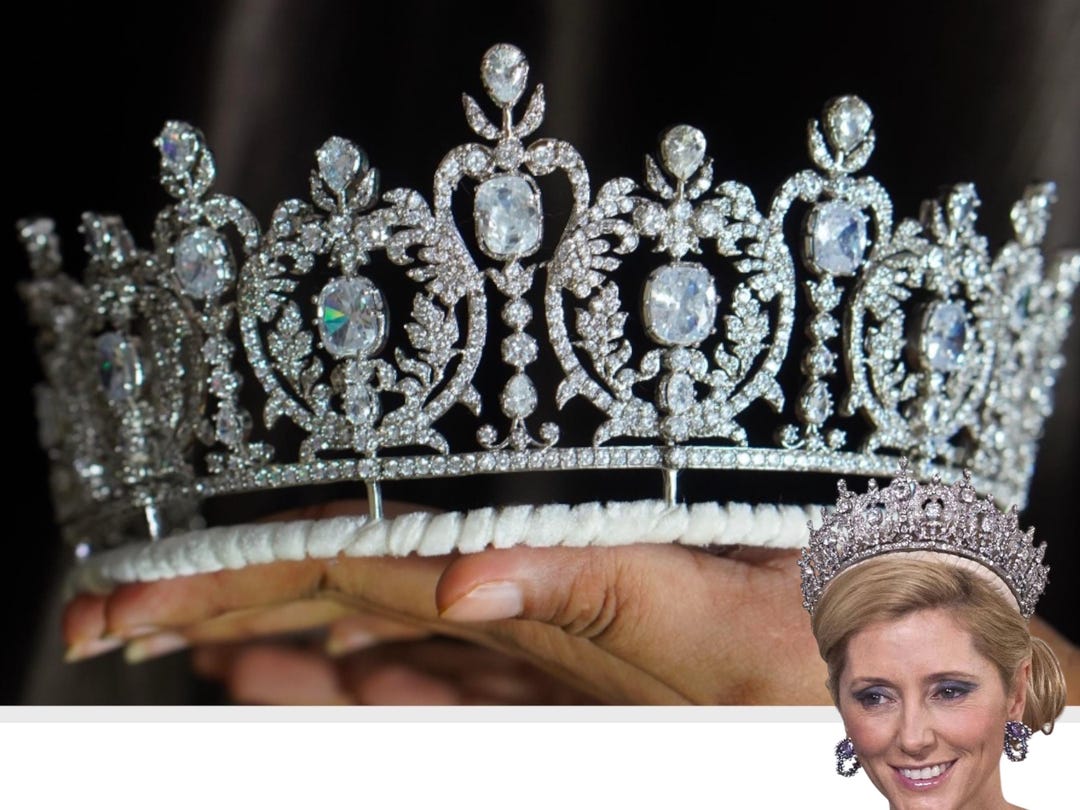 The Queen Sophia of Greece Tiara in 925 Sterling Silver, Royal Family ...