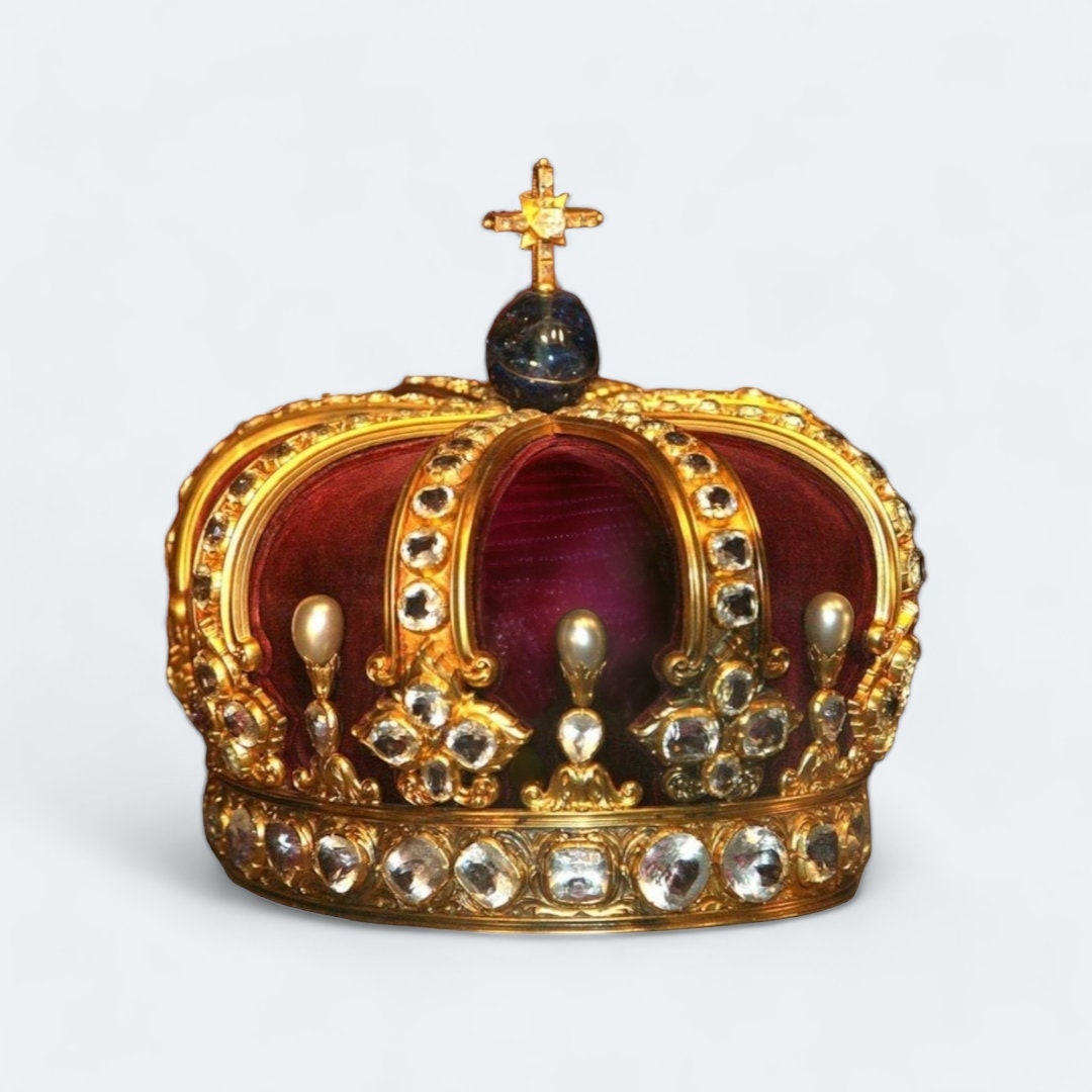 Vintage Reproduction 925 Sterling Silver CZ Zircon Large Sapphire Crown ...