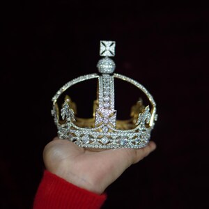 Queen Victoria Small Crown in Cubic Zircon and 925 Sterling Silver - Etsy
