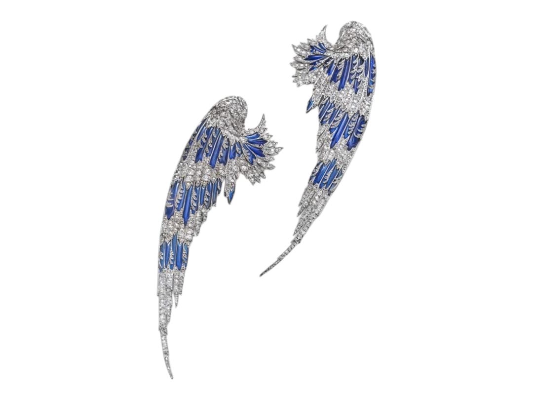Princess Charlotte of Monaco Inspired Blue Brooch in 925 Silver, CZ ...