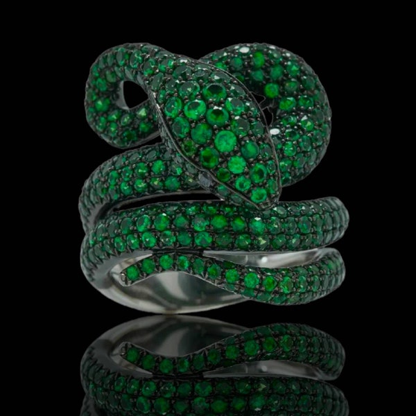 Emerald Snake Ring - Etsy