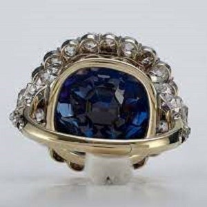 Victorian Art Vintage Cubic Zirconia 1.00ctw Manmade Ruby and Blue ...