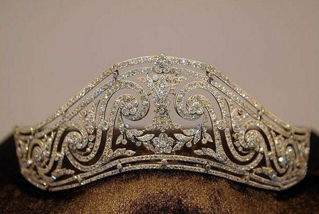 Art Deco 925 Sterling Silver Royal Tiara, for Her, Wedding Tiara ...