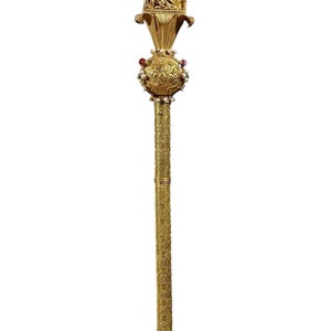 Vintage Scepter of King Charles of France in Brass , 18k Yellow Gold ...