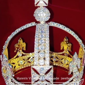 Queen Victoria Small Crown in Cubic Zircon and 925 Sterling Silver - Etsy