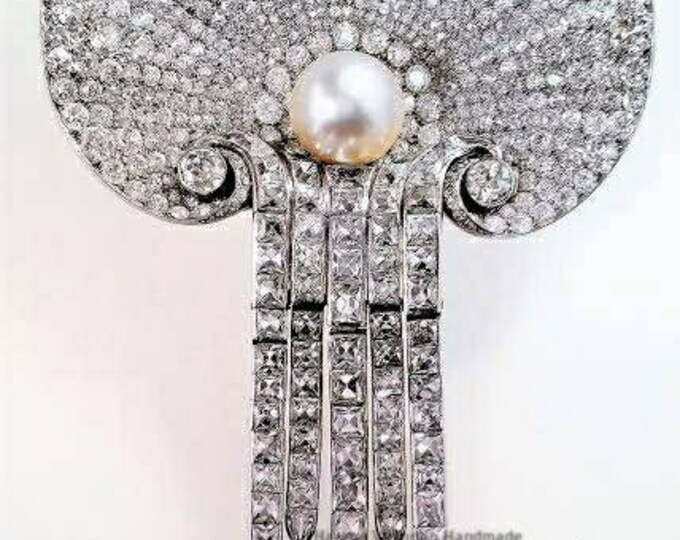 Vintage Reproduction 925 Sterling Silver 12.67 Cwt Rose Cut Diamond and ...