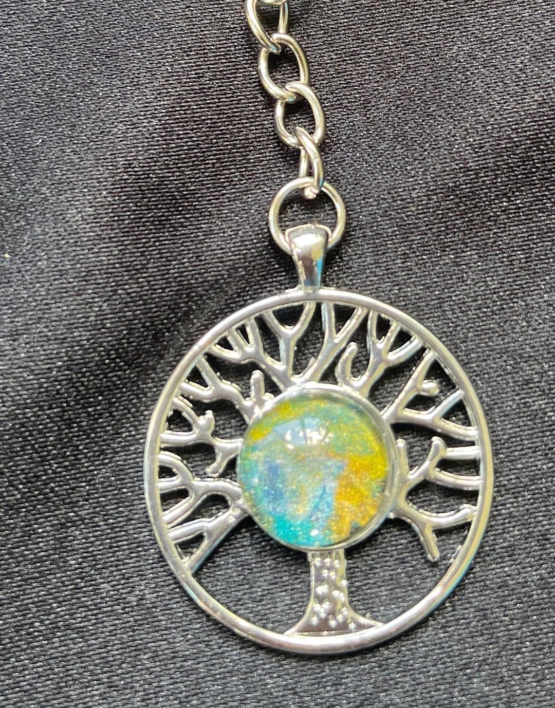 Fluid Art Keychain- Tree of Life - Etsy