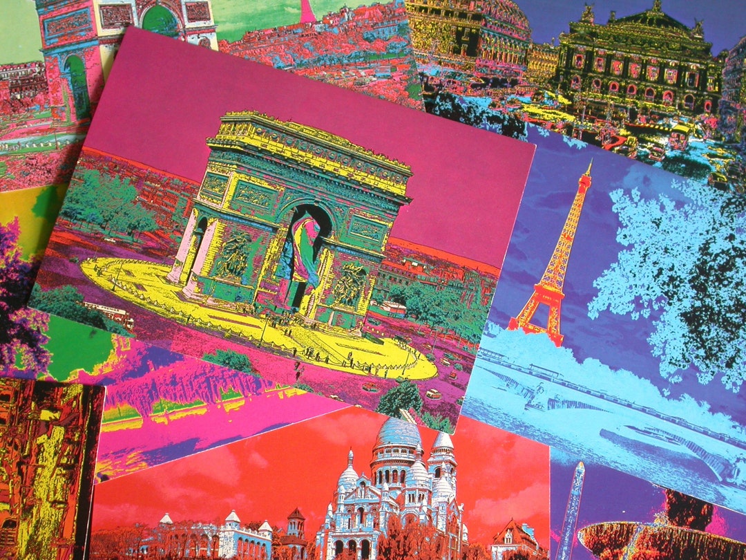 Set of Eight Rare and Unusual 1970s Psychedelic Postcards of - Etsy